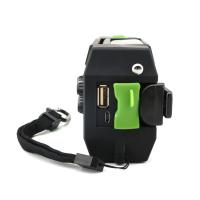 China Portable LED Digital Weather Radio USB Solar Charging AC DC Hand Crank Flashlight for  Feature for Outdoor Camping for sale