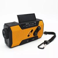 China Portable LED Digital Weather Radio USB Solar Charging AC DC Hand Crank Flashlight for  Feature for Outdoor Camping for sale