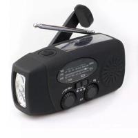 China Newest Solar Rechargeable Emergency Weather Band Dynamo Radio with Flashlight SOS 3 Band AM/FM Portable Radio for sale