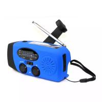 China multifunctional emergency solar hand-crank portable noodradio with am fm wb noaa radio with LED flashlight & USB power bank for sale