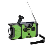 China Solar Emergency Hand-crank Weather Radio, Mini Portable Self-powered NOAA AM/FM Radio, SOS Alarm LED Flashlight,  USB  Charger for sale
