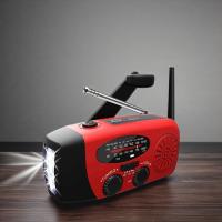 China Upgrade the Portable Rechargeable Emergency Solar Hand-crank Radio with 4000 Mah, FM, Phone Charger, LED Flashlight for sale