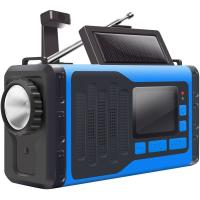 China High Quality Portable Power Bank with Solar Panel Plastic Phone Charr SOS AM/FM Radio Speaker USB Feature for sale