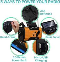 China New Factory-price Radio and the 5000mah Large-capacity Radio Are Equipped with Solar Panel SOS Alarm Function and Amfm Radio for sale