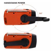 China Factory Price 2000mAh Wb Noaa Emergency With Portable Rechargeable Emergency Solar Hand Crank Radio LED Flashlight for sale