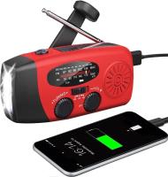 China Best Price Built-in Rechargeable Amfm Hand Crank NOAA with Solar USB Rechargeable Emergency Portable Radio LED Flashlight for sale