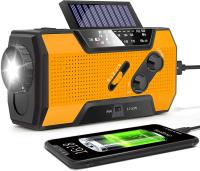 China Solar Crank Radio With Dual Speakers, FM/AM/WB Bands for Family Disaster Preparedness for sale