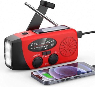 China 2000mAh Solar Crank Emerncy LED Radio Weather Radio With FM AM SW Bands Clock & Alarm Features for sale