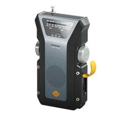 China Factory Wholesale 4000mAh Hand Crank Mobile Phone Charger AM FM WB Radio with LED Flashlight Speaker Radio for sale
