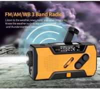 China High Capacity 5000mAh Power Bank Portable LED AM/FM/WB Radio Flashlight NOAA Weather SOS Alarm USB  Charging for Emergency Use for sale