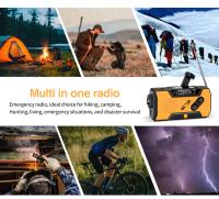 China High Capacity 5000mAh Power Bank Portable LED AM/FM/WB Radio Flashlight NOAA Weather SOS Alarm USB  Charging for Emergency Use for sale