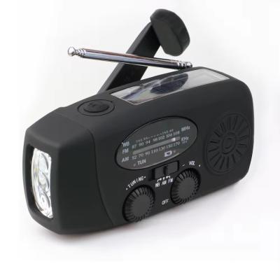 China OEM Factory 2000mah Power Bank Solar Crank AM/FM NOAA Weather Radio Built-In Speaker SOS Alarm Flashlight for Camping Outdoor for sale