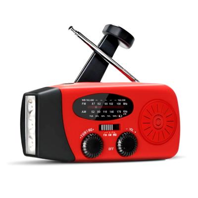 China Wireless Emergency 2000mah Solar Hand Crank Radio With SOS Alarm Wind up Hand Crank Radio for Survival Outdoor for sale