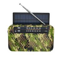 China New Dual Band AM FM Pocket Home Radio with Solar Panel & TF Card Slot & Bass Speaker for Outdoor Hiking Plastic Material for sale