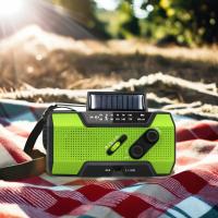 China Factory Direct Sale Portable Rechargeable Crank Weather Radio Self-Powered Radio with USB & Solar Features for sale