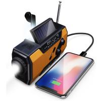 China 5000mAh High Capacity AM/FM/WB Bank Radio SOS Alarm Smartphone Charger for Built-In Speaker Flashlight for sale