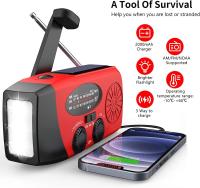 China Emergency Self-Powered Crank Radio LED Flashlight AM FM WB USB Charging SOS Alarm Digital Wind up Radio for sale