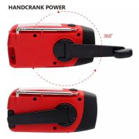 China Emergency Self-Powered Crank Radio LED Flashlight AM FM WB USB Charging SOS Alarm Digital Wind up Radio for sale