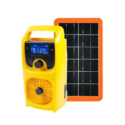 China Multifunctional 2500mAh Dynamo Crank Power Bank AM FM WB Hand Crank Radio with SOS Alarm and Solar Panel for sale