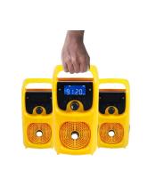 China Multifunctional 2500mAh Dynamo Crank Power Bank AM FM WB Hand Crank Radio with SOS Alarm and Solar Panel for sale