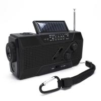 China Hot Selling 2000mAh Rechargeable Battery AM FM NOAA Weather Radio Hand Crank Dynamo Wind-up Built-in Reading Lamp for sale