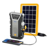 China Portable 4000mAh Solar Charr with AM Band WB FM Radio Rechargeable Battery for Outdoor Camping Wireless TV Speaker for sale
