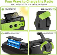 China Wholesales Best Price Emergency Radio 4000mAh Power Bank NOAA Weather Radio with 4 Ways to Keep Power & SOS Alarm for sale