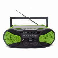 China Portable Solar Crank Dynamo TV and Radio Mini AM FM MW SW LW Radio with USB Rechargeable Feature and Flashlight Function for sale
