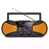 China Portable Solar Crank Dynamo TV and Radio Mini AM FM MW SW LW Radio with USB Rechargeable Feature and Flashlight Function for sale