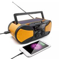 China Portable Solar Crank Dynamo TV and Radio Mini AM FM MW SW LW Radio with USB Rechargeable Feature and Flashlight Function for sale