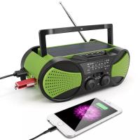 China Portable Solar Crank Dynamo TV and Radio Mini AM FM MW SW LW Radio with USB Rechargeable Feature and Flashlight Function for sale
