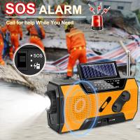 China High Quality Factory Direct Crank AM FM NOAA Weather Radio Solar Powered for Outdoor Use with 4 Power-Saving Modes for sale