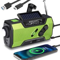 China Great Outdoor Survival Kit Solar Crank Dynamo Radio Emergency AM FM WB SOS Alarm for Boating Hiking for sale