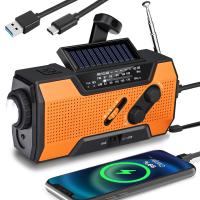 China Great Outdoor Survival Kit Solar Crank Dynamo Radio Emergency AM FM WB SOS Alarm for Boating Hiking for sale