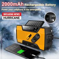 China Great Outdoor Survival Kit Solar Crank Dynamo Radio Emergency AM FM WB SOS Alarm for Boating Hiking for sale