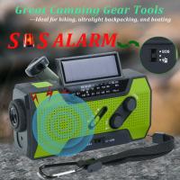 China Great Outdoor Survival Kit Solar Crank Dynamo Radio Emergency AM FM WB SOS Alarm for Boating Hiking for sale