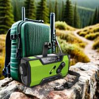 China Great Outdoor Survival Kit Solar Crank Dynamo Radio Emergency AM FM WB SOS Alarm for Boating Hiking for sale