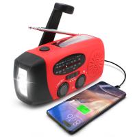 China Emergency Outdoor Hand Crank Radio With SOS Alarm and Brighter Flashlight for sale