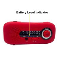 China Multifunctional Outdoor Solar Hand Crank Rechargeable Small AM FM Radio with 2000mAh Power Bank and LED Flashlight for sale