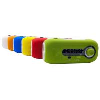 China Multifunctional Outdoor Solar Hand Crank Rechargeable Small AM FM Radio with 2000mAh Power Bank and LED Flashlight for sale