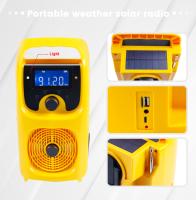 China Hot Selling Portable Hand Crank Power Bank LED Flashlight Dynamo MP3 Radio USB FM/AM Weather Radio Display Screen Solar Charr for sale