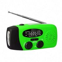 China 2000mah Power Bank Super Bright Torch Hand Crank Weather Solar Radio LED  with Mobile Charger for sale