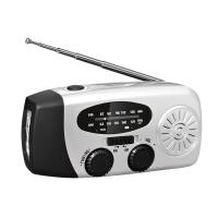 China 2000mah Power Bank Super Bright Torch Hand Crank Weather Solar Radio LED  with Mobile Charger for sale