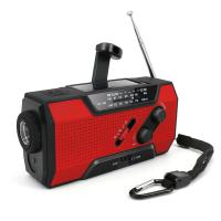 China Fospower Emergency Solar Hand Crank Portable Weather Radio with Dynamo Flashlight AM/FM NOAA Weather USB Socket Plastic Material for sale