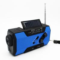 China Fospower Emergency Solar Hand Crank Portable Weather Radio with Dynamo Flashlight AM/FM NOAA Weather USB Socket Plastic Material for sale