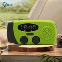 China Solar Powered Crank AM/FM 3-Band NOAA Weather Radio with LED Flashlight Alarm Clock Power Bank & Screen-Portable Survival Radio for sale