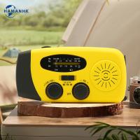 China Solar Powered Crank AM/FM 3-Band NOAA Weather Radio with LED Flashlight Alarm Clock Power Bank & Screen-Portable Survival Radio for sale