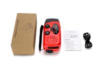 China Wind up Solar Emergency Radio, Hand Crank, AM/FM,LED Flashlight, 2000mAh Rechargeable Battery, SOS Alarm, USB Charger for Hiking for sale