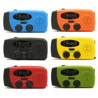 China Wind up Solar Emergency Radio, Hand Crank, AM/FM,LED Flashlight, 2000mAh Rechargeable Battery, SOS Alarm, USB Charger for Hiking for sale