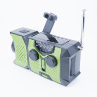 China Solar Hand Crank Emergency Weather Radio NOAA/AM/FM Portable Radio 3 LED Flashlight 2000mAh Power Bank Cellphone Charger Plastic for sale